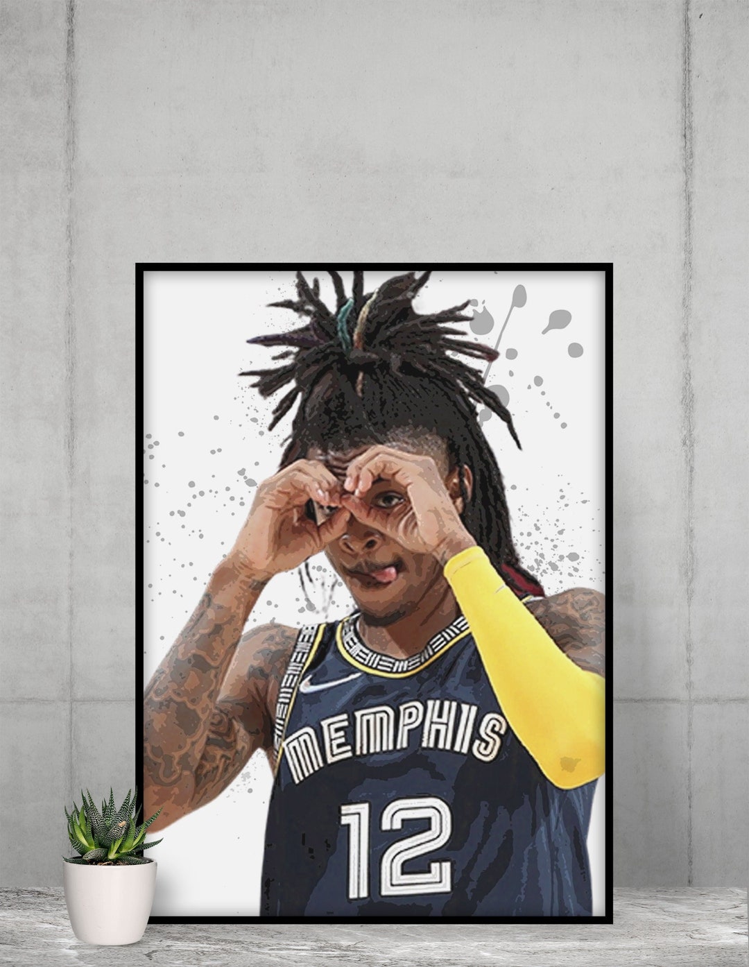 Ja Morant Poster Print, Canvas Wrap Print, Wall Art Decor, Sports Art ...