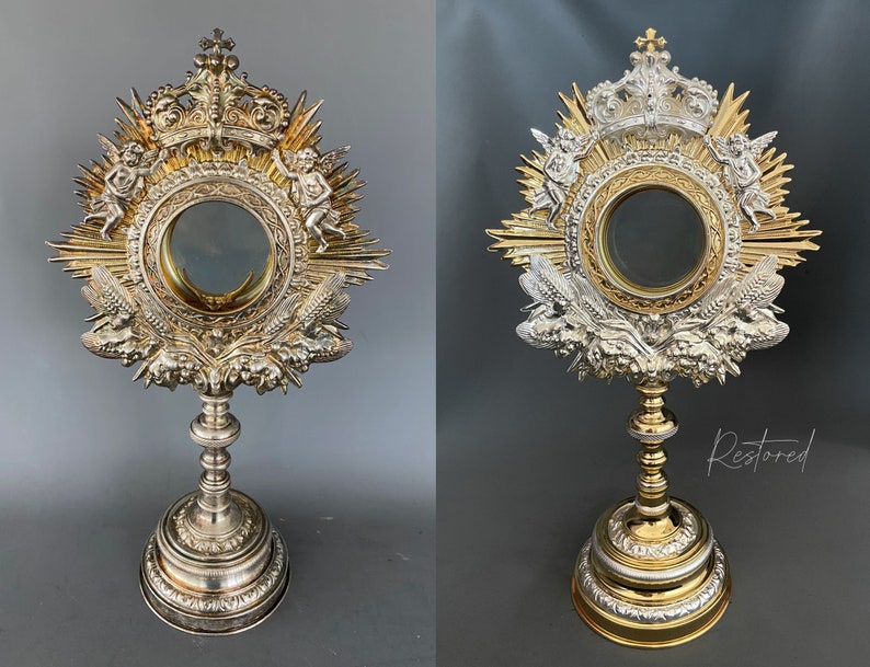 S. XIX: Preciosa Custodia ostensorium Del Santísimo Sacramento C. 1800 ...