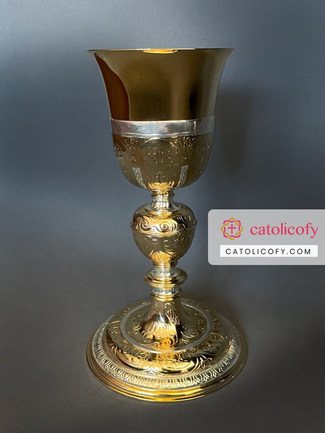 S. XVIII: Restored Extraordinary Bronze Episcopal Chalice (naples ...