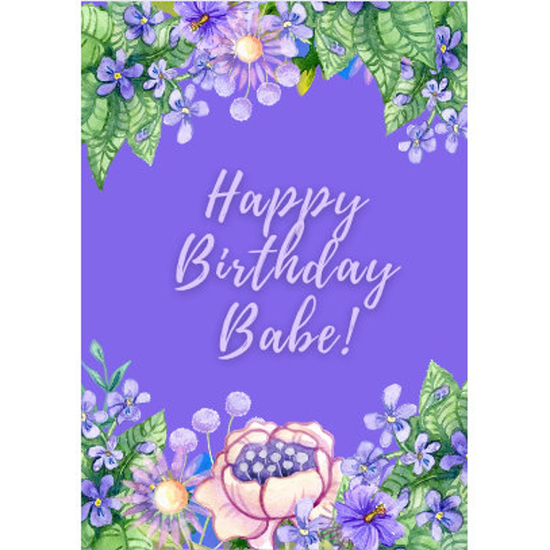 Happy Birthday Babe Card - Etsy