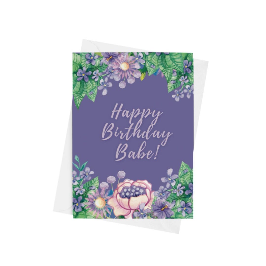 Happy Birthday Babe Card - Etsy