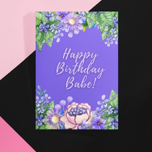Happy Birthday Babe Card - Etsy