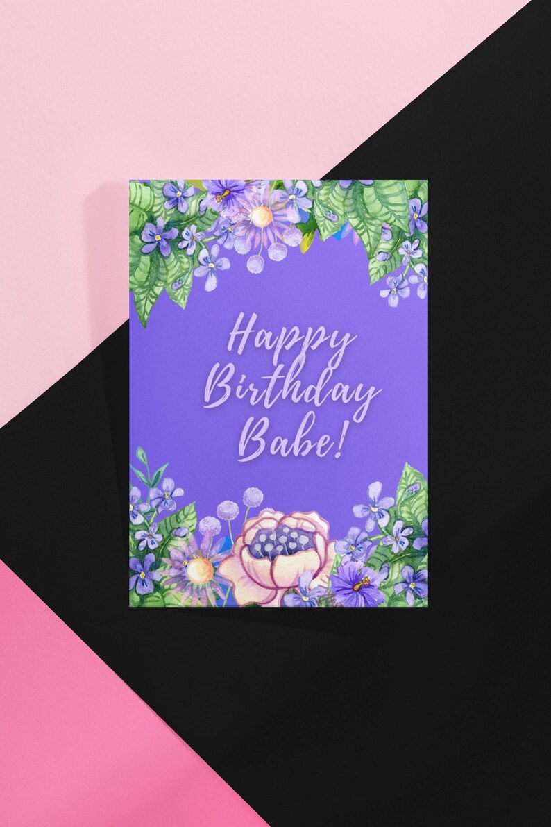 Happy Birthday Babe Card - Etsy