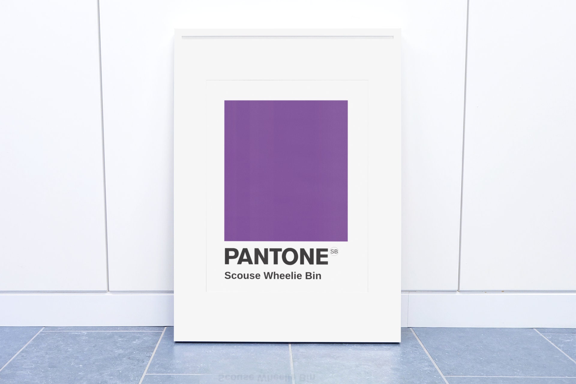 Pantone Wheelie Bin Purple Print - Etsy