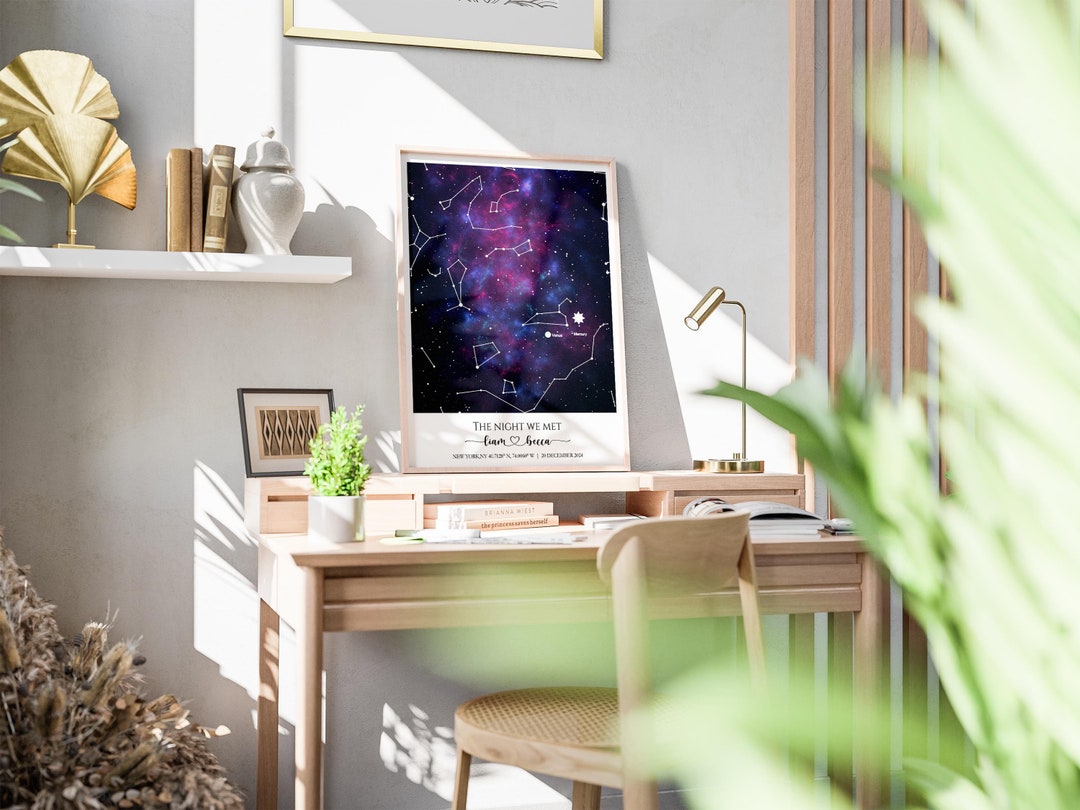 Personalized Star Map Gift Night Sky Print Custom Star Chart Star Map ...