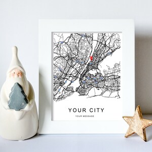 City Map,laser Cut Map, Wood Map, Our Home,where the Heart Is, Custom ...