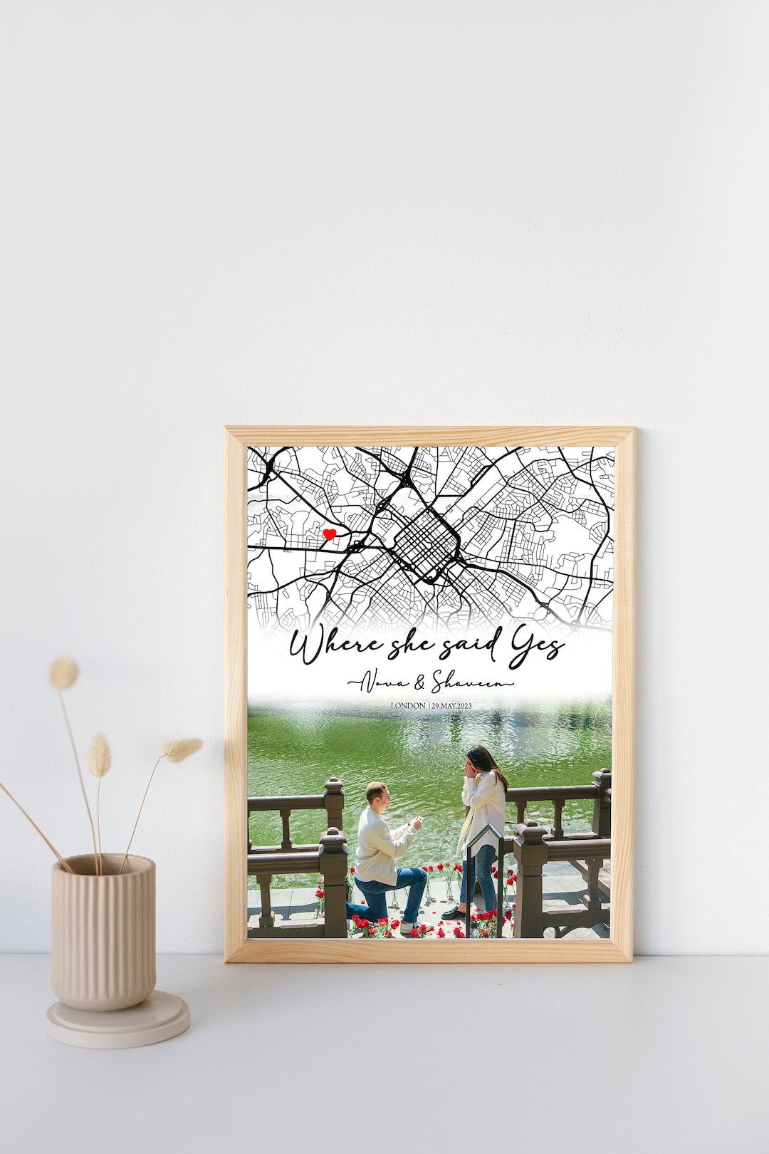 Engagement Gift | Engagement Print | Engagement Map Print | Couples ...