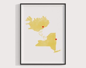 Valentine's Day Gift Map, Where It All Began, Custom Map Gift Valentine ...