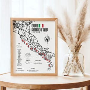Custom Travel Map Art, Personalized Travel Poster, World Trip Map ...