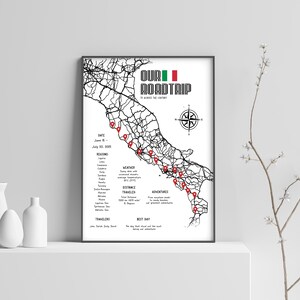 Custom Travel Map Art, Personalized Travel Poster, World Trip Map ...