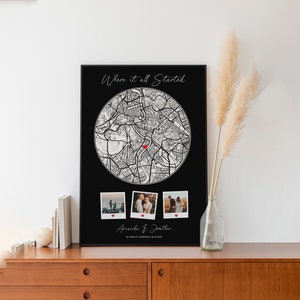 Where We Met Map /where It All Began /couple Map/ Gift for Her/ Gift ...