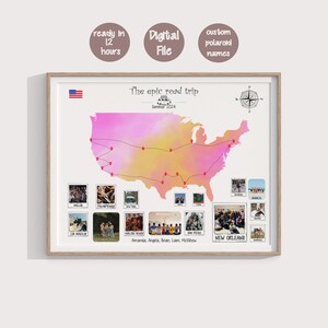 Personalized Usa Road Trip Map-us Travel Map Print-personalized Map ...