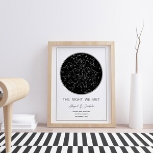 Digital Custom Star Map by Date, Custom Star Map, Engagement Where We ...