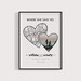 Where She Said Yes Map Art With Picture and Location Pritable Gift for ...