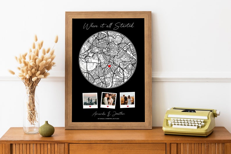 Where We Met Map /where It All Began /couple Map/ Gift for - Etsy