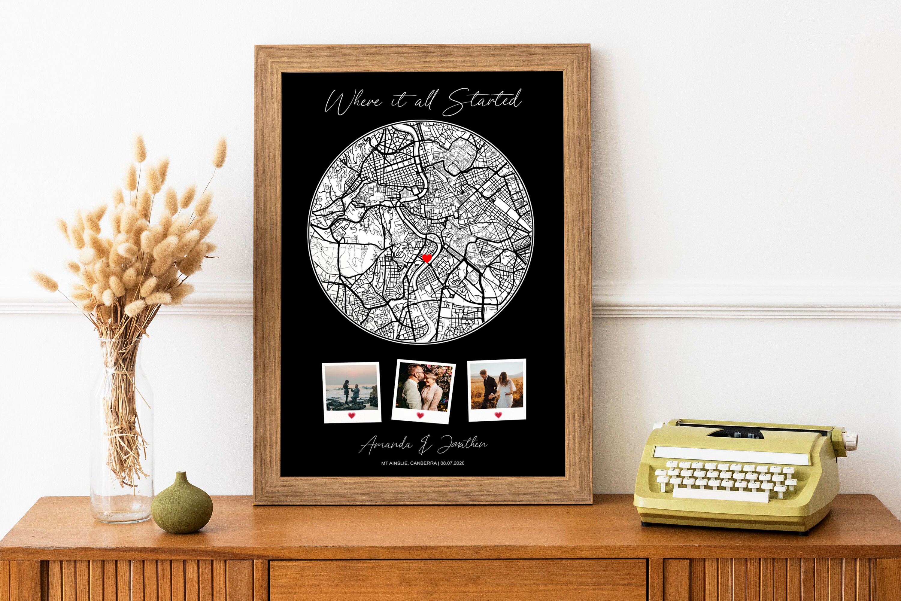 Where We Met Map /where It All Began /couple Map/ Gift for Her/ Gift ...