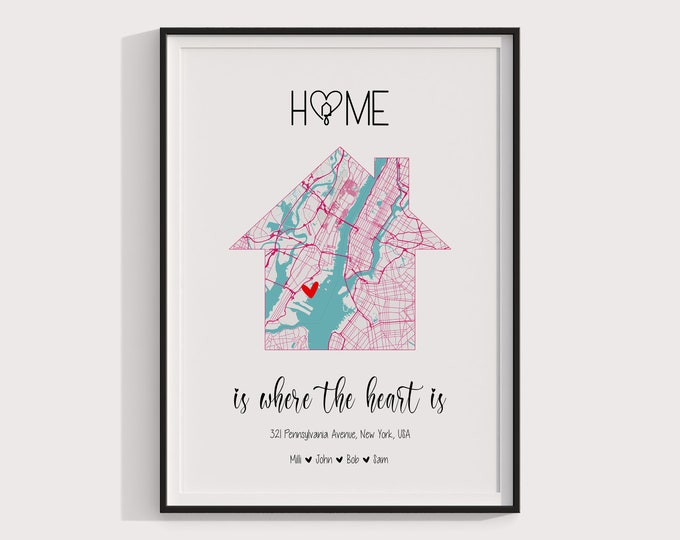 Valentine's Day Gift Map, Where It All Began, Custom Map Gift Valentine ...