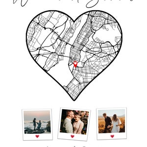Where We Met Map /where It All Began /couple Map/ Gift for Her/ Gift ...