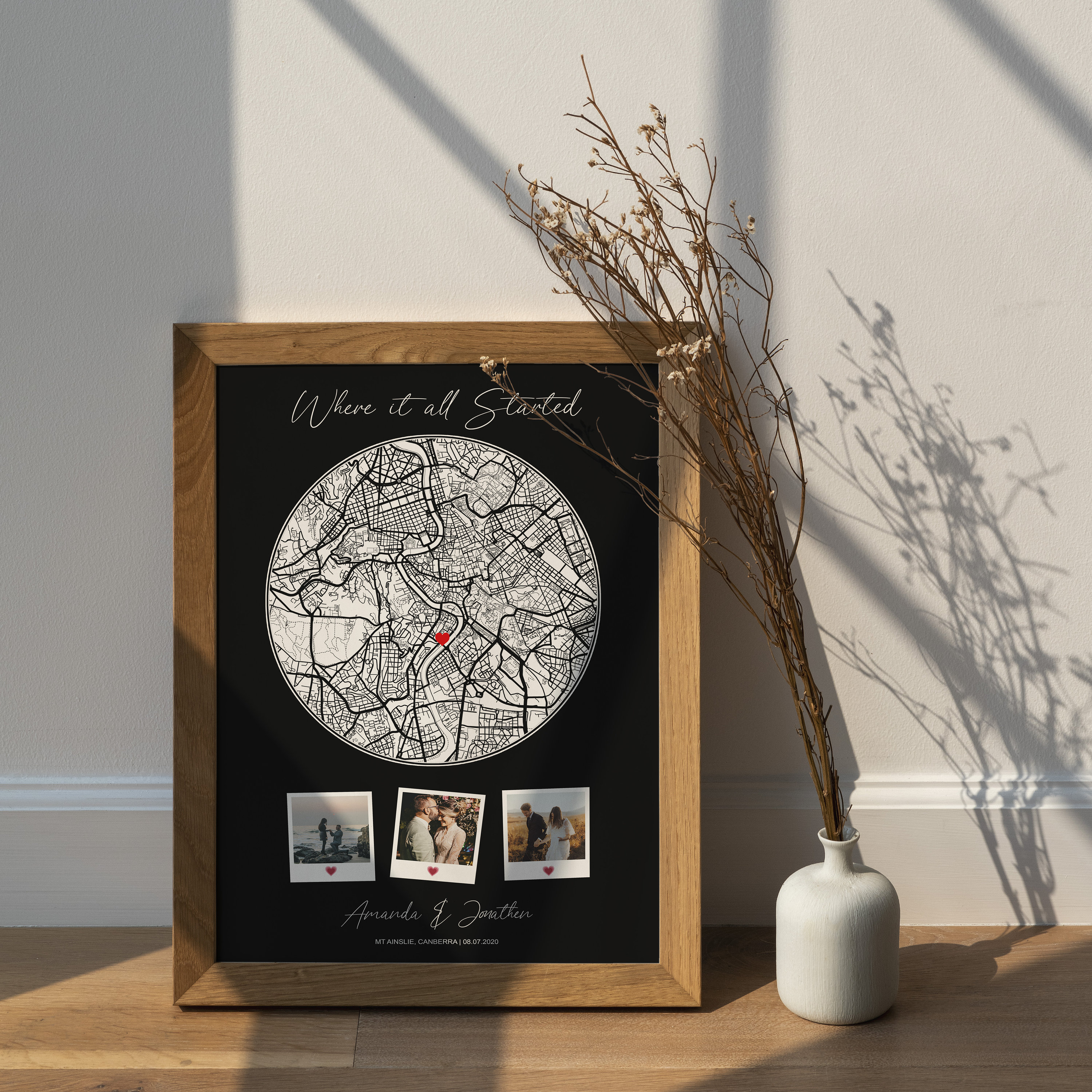 Where We Met Map /where It All Began /couple Map/ Gift for - Etsy