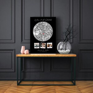 Where We Met Map /where It All Began /couple Map/ Gift for Her/ Gift ...