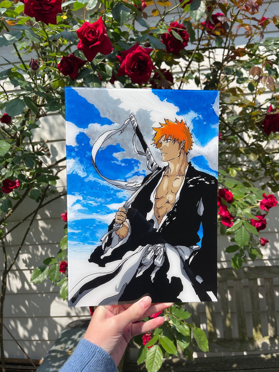 Glass Painting Ichigo, Mural Art - Etsy