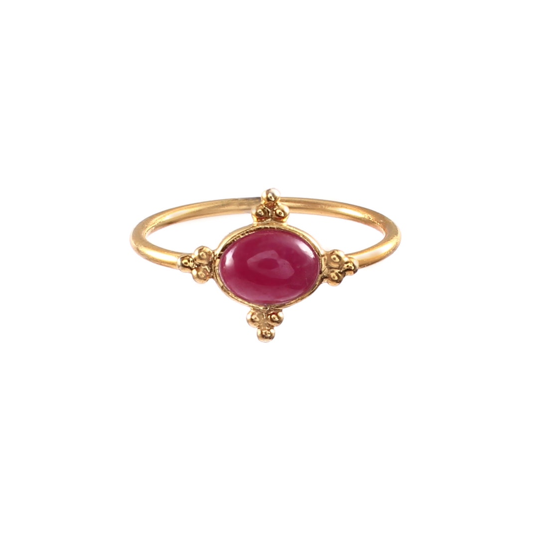 Rubin Ring, 18k Solid Gold Ring, handgemachter Ring, Statement Ring ...