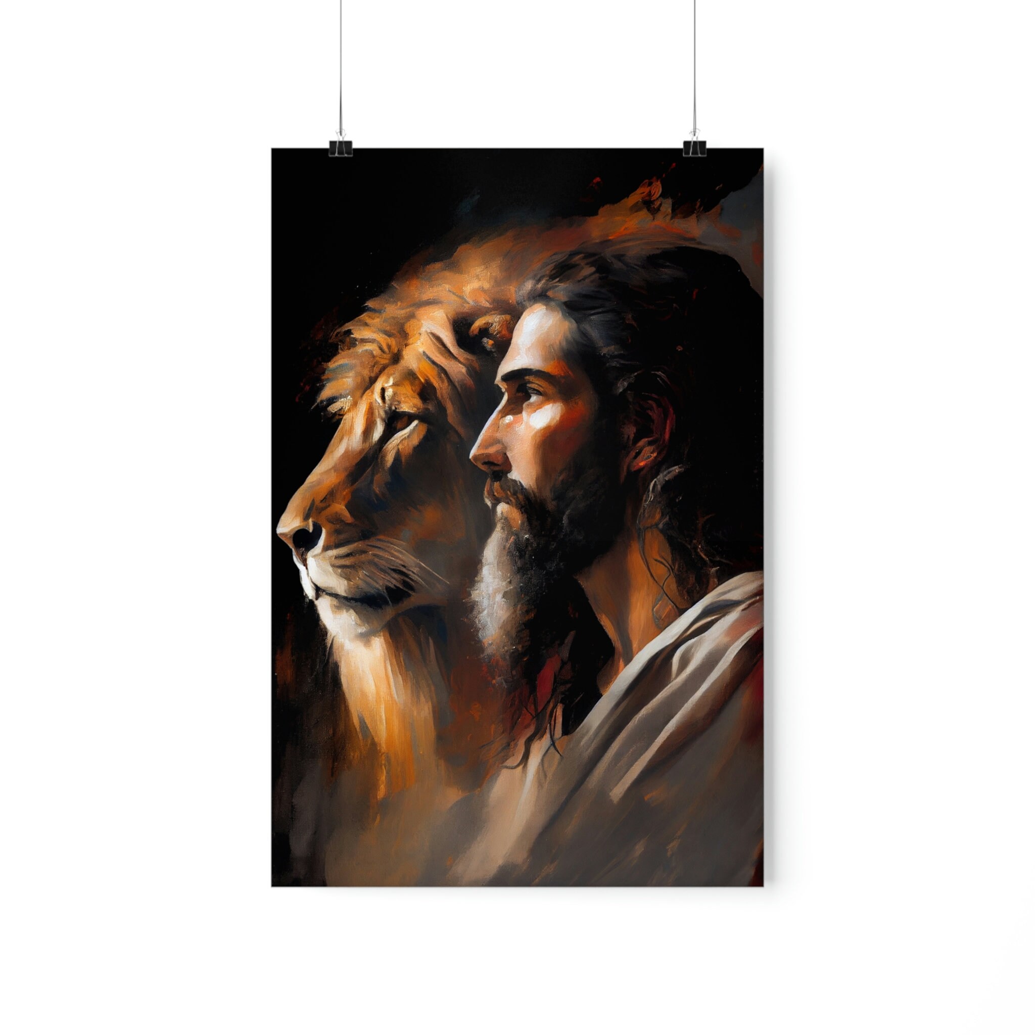 Jesus the Lion of Judah, Christian Art, Original Painting, Digital ...