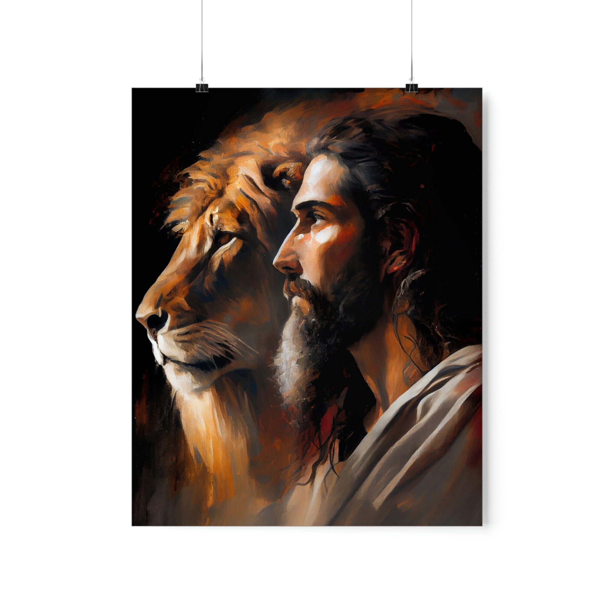 Jesus the Lion of Judah, Christian Art, Original Painting, Digital ...