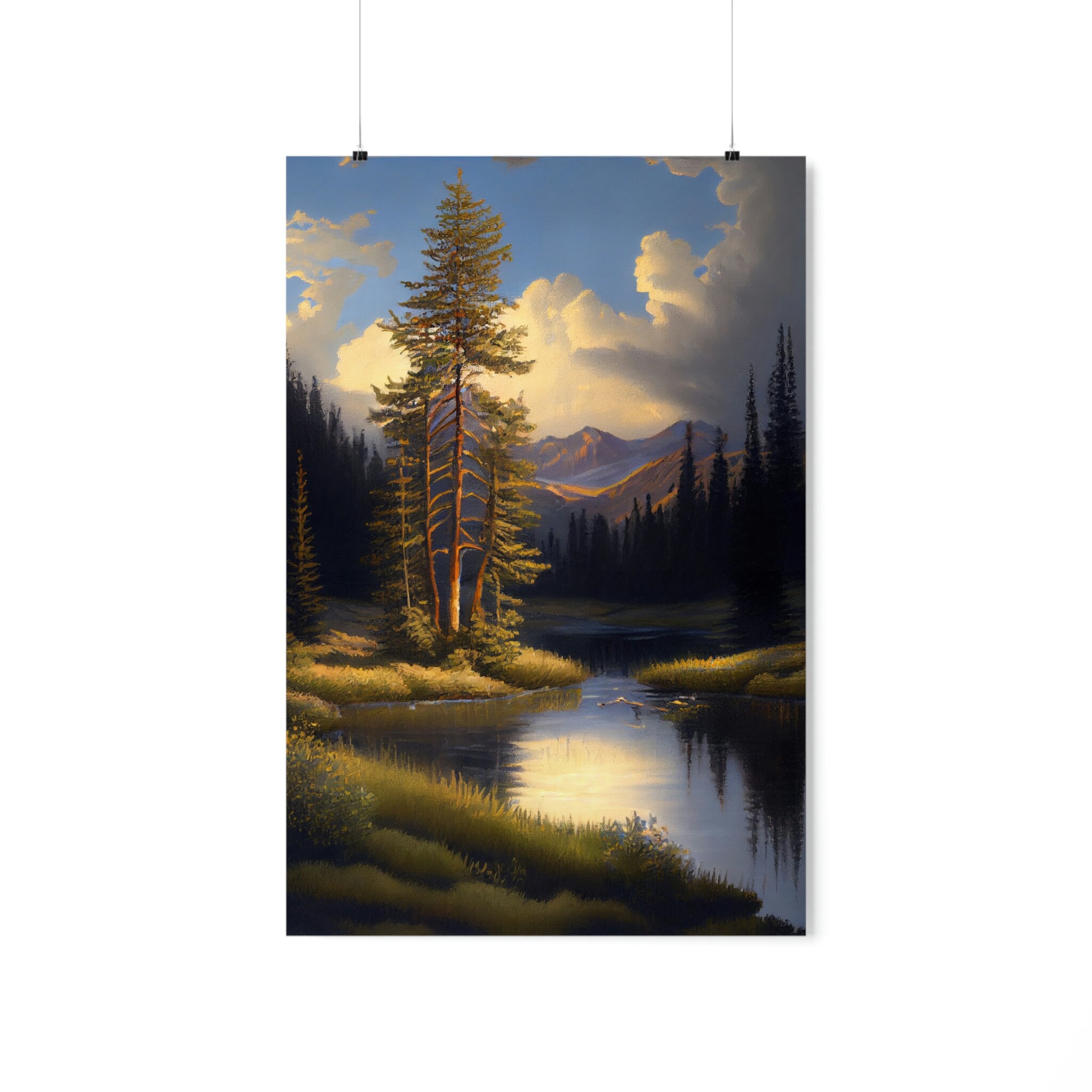 Nature Landscape Painting, Wall Art, Home Decor, Digital Print, Poster ...