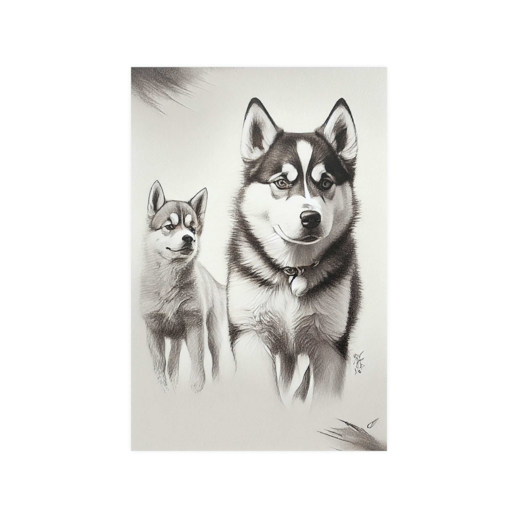 Husky Pencil Drawing