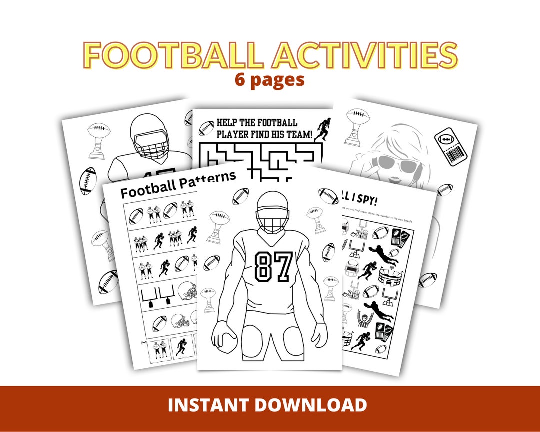 Football Printable, Kids Football Activities, Kids Football, Big Game ...
