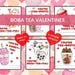 Boba Tea Valentine Card, Bubble Tea, Classroom Valentine Cards ...