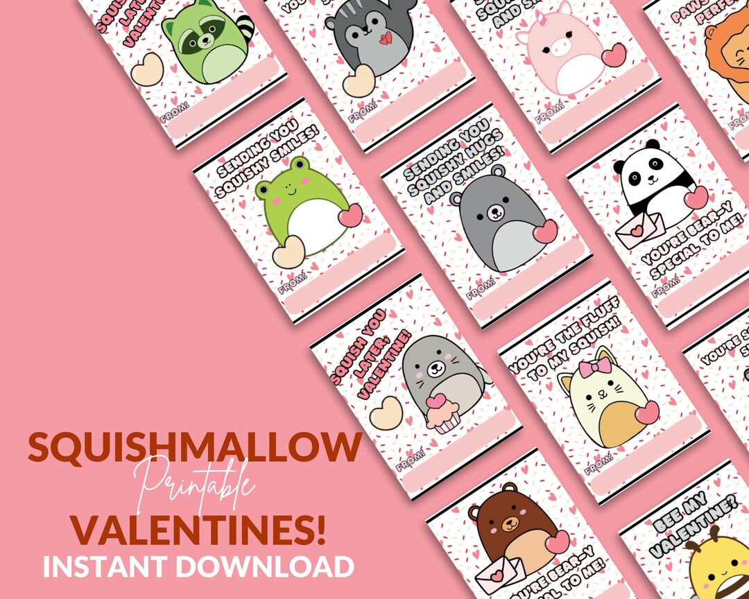 Squishmallow Valentines, Squishmellow Valentines, Classroom Valentine ...