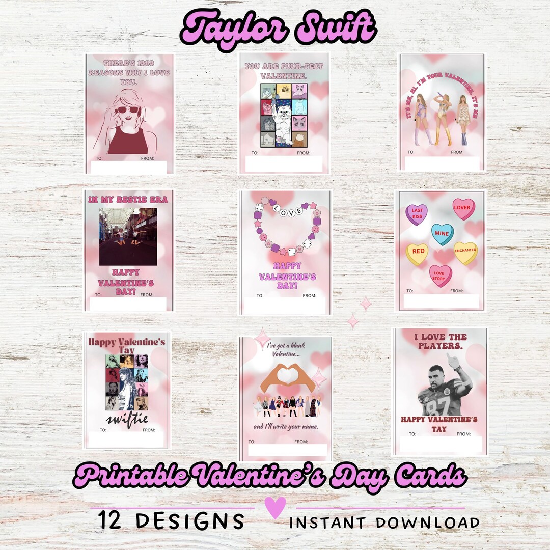 Taylor Swift Valentine, Taylor Swift Valentine Card, Taylor Swift Eras ...
