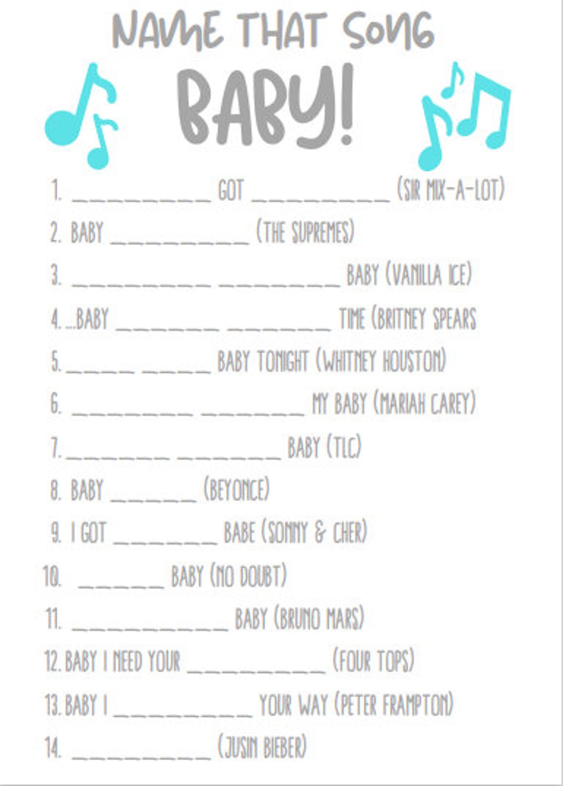 Printable Baby Shower Games for Boy, Baby Shower Games, PDF Instant ...