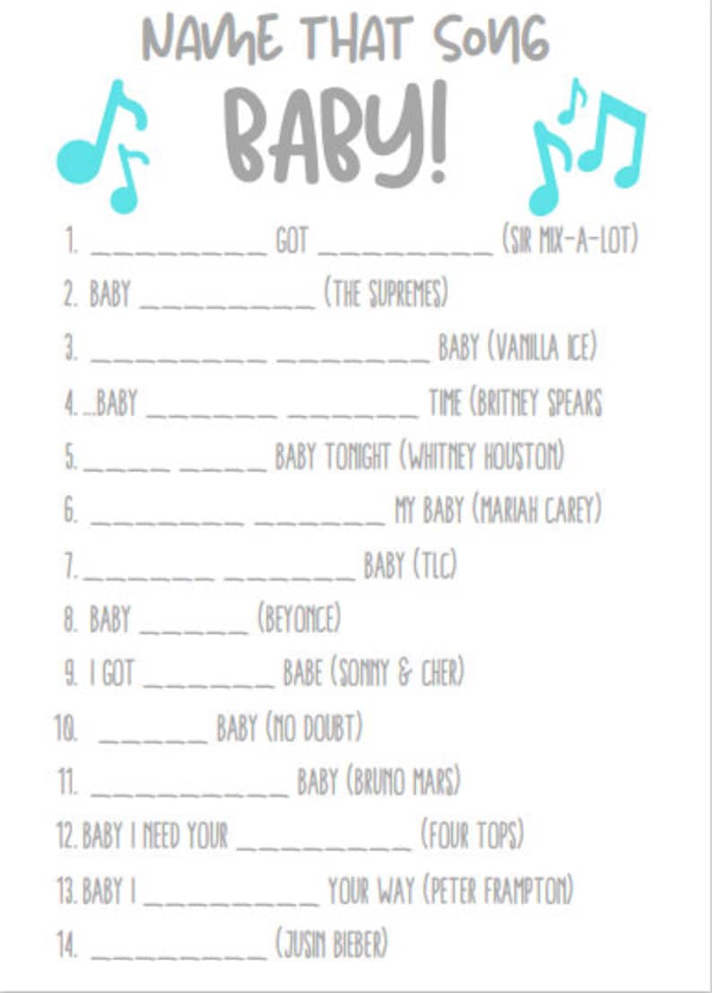 Printable Baby Shower Games for Boy, Baby Shower Games, PDF Instant ...