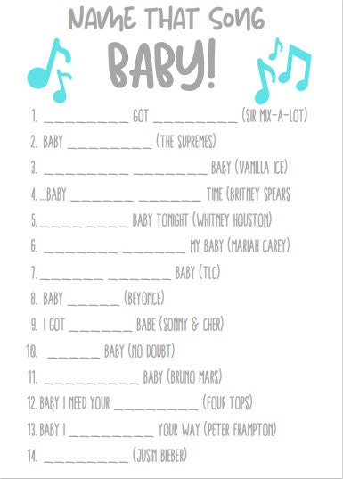 Printable Baby Shower Games for Boy, Baby Shower Games, PDF Instant ...