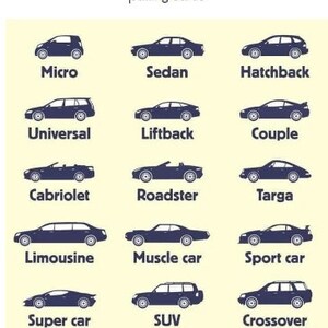 Types of Cars Bingo for Kids - Printable PDF - Etsy