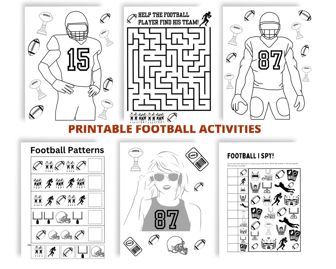 Football Printable, Kids Football Activities, Kids Football, Big Game ...