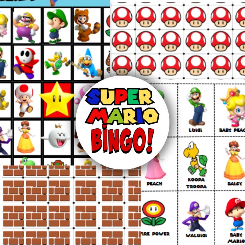 Mario Printables - Etsy