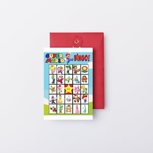 Super Mario Printable Bingo for Kids, PDF - Instant Download - Etsy