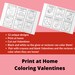 Printable Classroom Valentines, Coloring Valentines, Boy Valentines ...