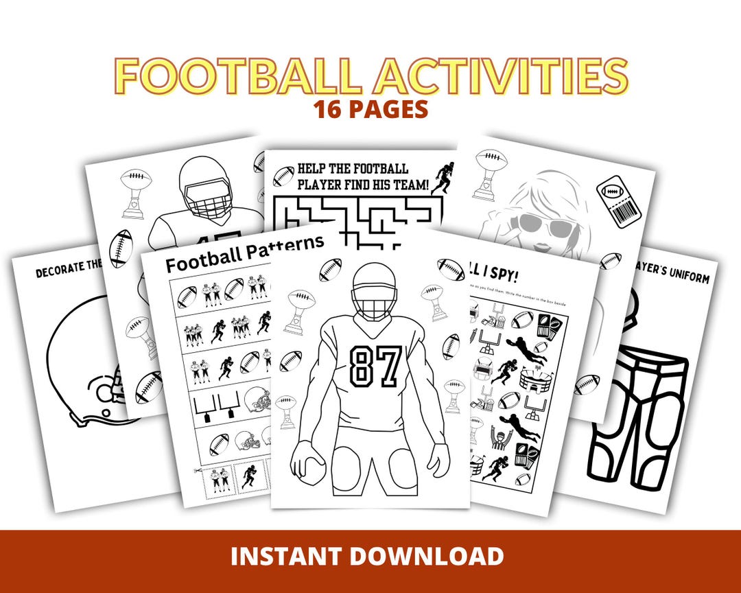 Football Printable, Kids Football Activities, Kids Football, Big Game ...