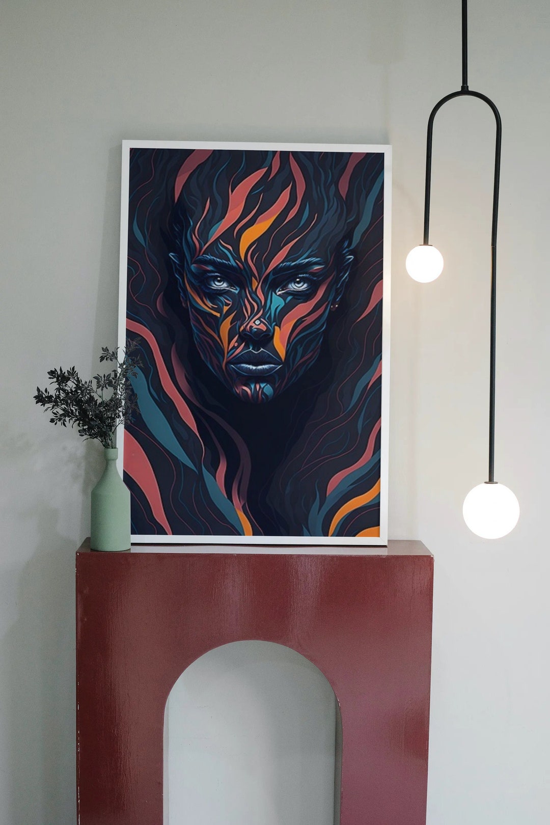 Colorful AI Art Portraits Bold Colors Artwork Downloadable - Etsy