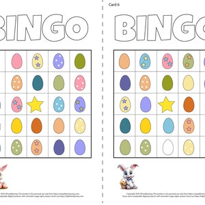 PRINTABLE EASTER BINGO Cards With Call Board, Party Games for Children ...