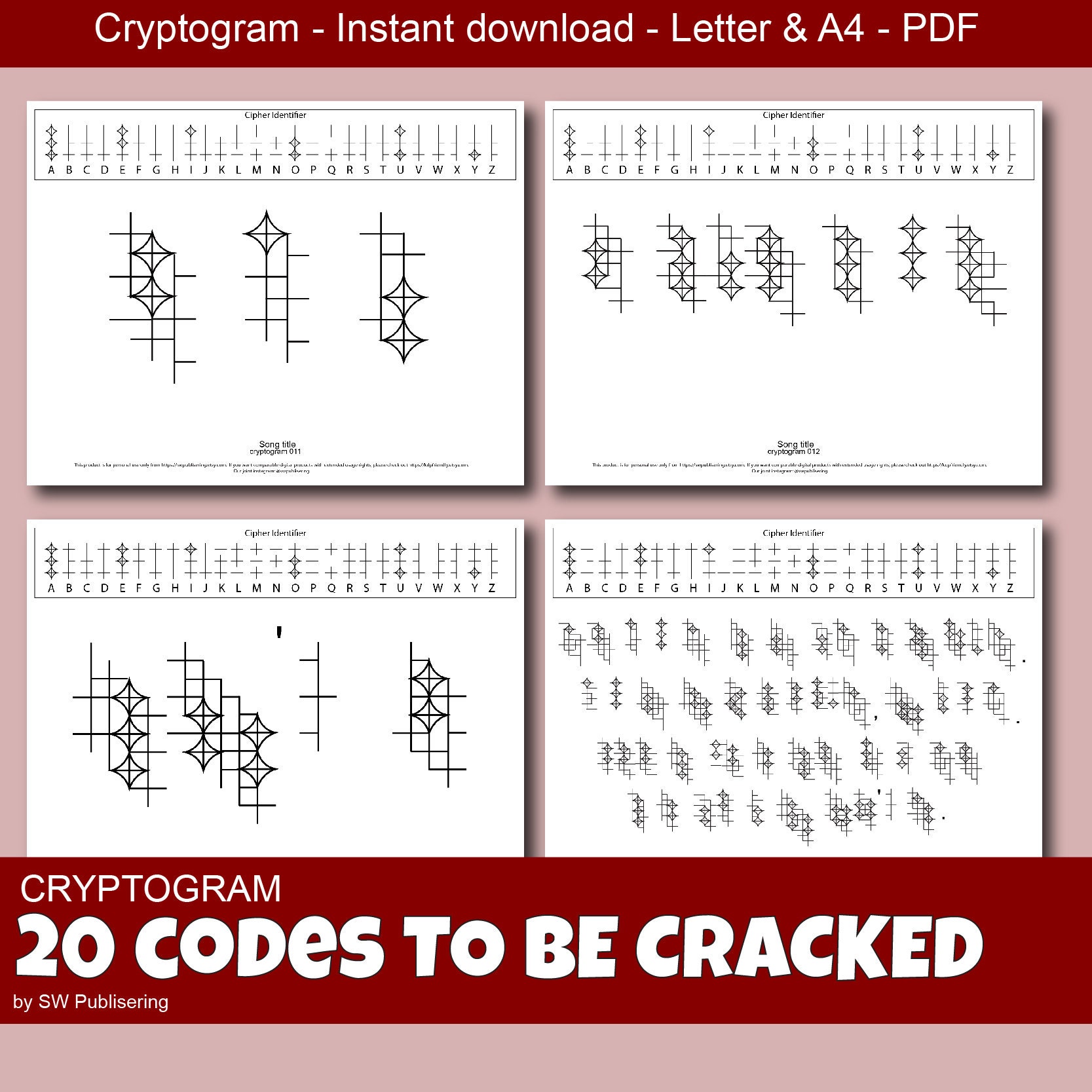 Brain-boosting Cryptograms: 20 Printable Puzzles for Youngsters PDF ...