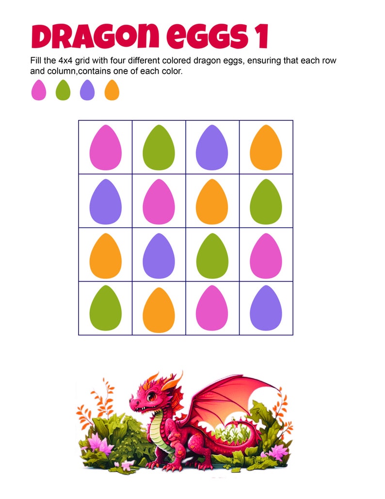 20 LOGIC PUZZLES for Kids Age 8 Years and up A Colored Printable Fun ...
