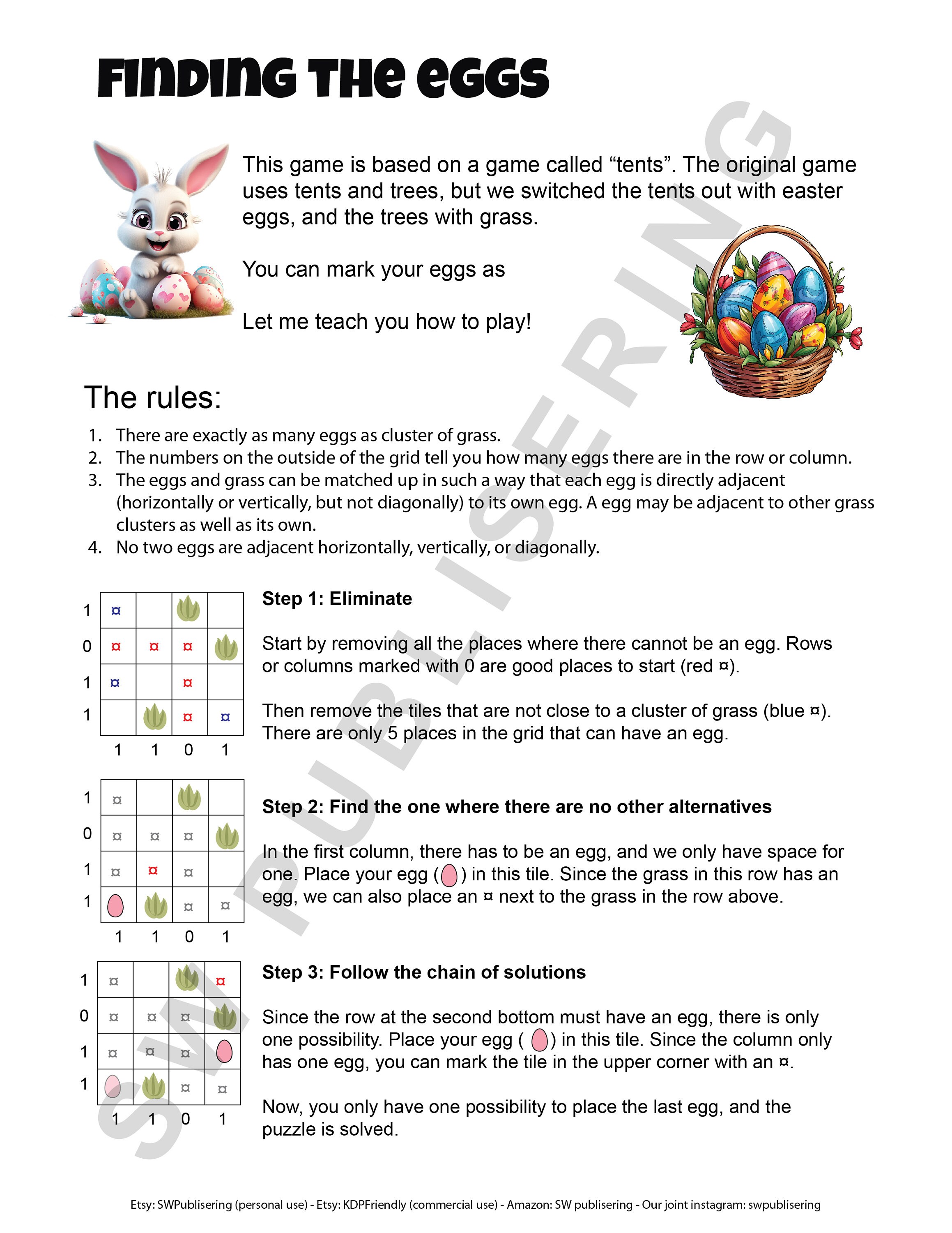 LOGIC PUZZLES PRINTABLE Printable Easter Party Games for Children Based ...