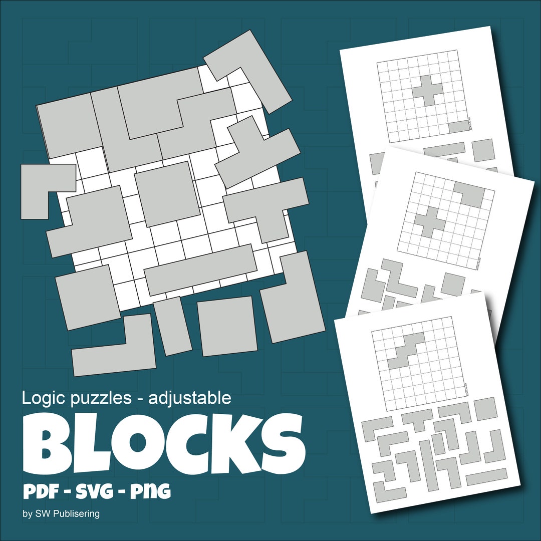 Basic Block Puzzle for Children Ready to Be Customized and Decorated by ...