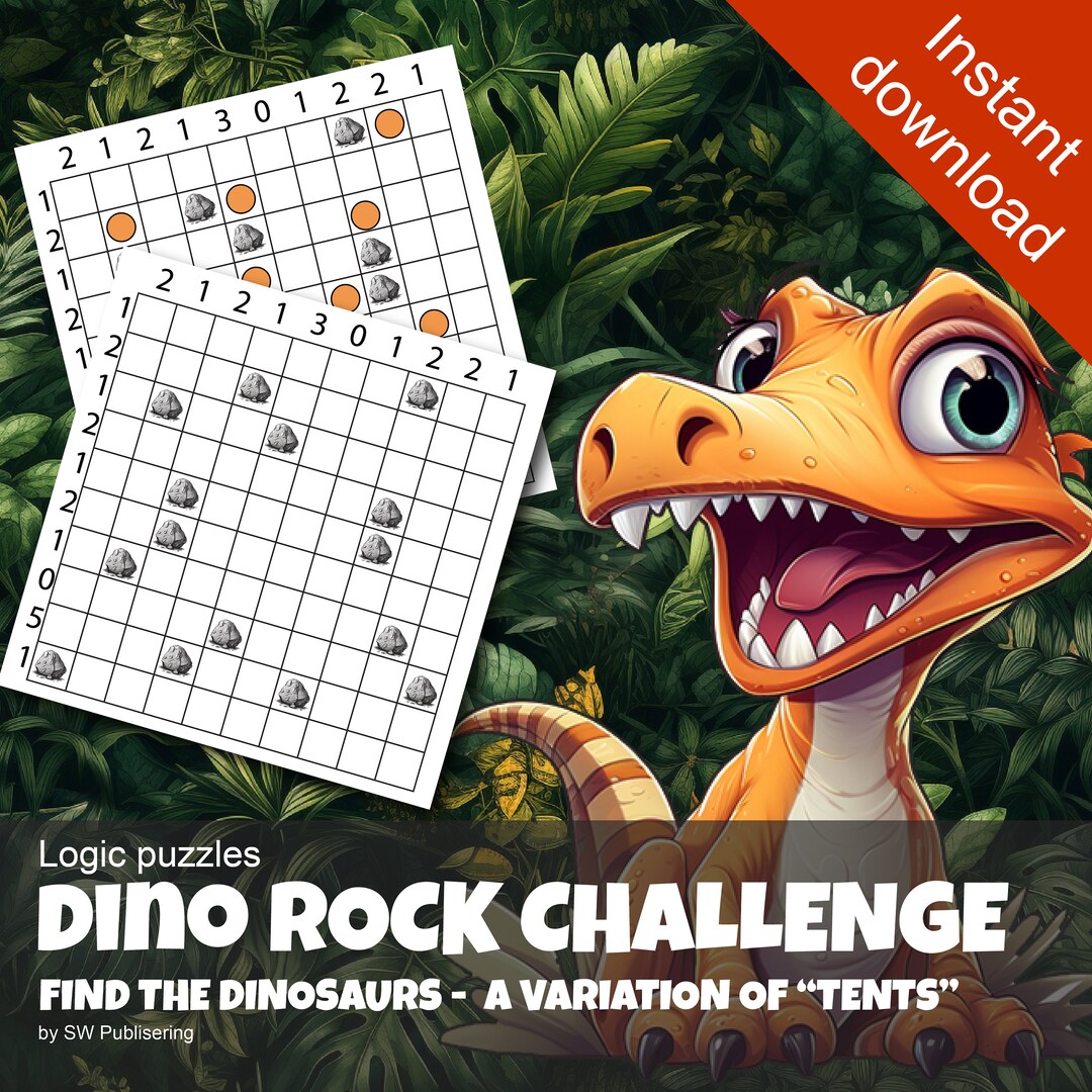 20 LOGIC PUZZLES PRINTABLE With Dinosaurs Age 8 Years Home School ...